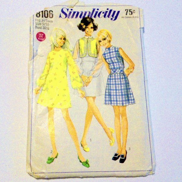 Simplicity | Other | Vtg Simplicity Sewing Pattern 86 Junior Dress ...